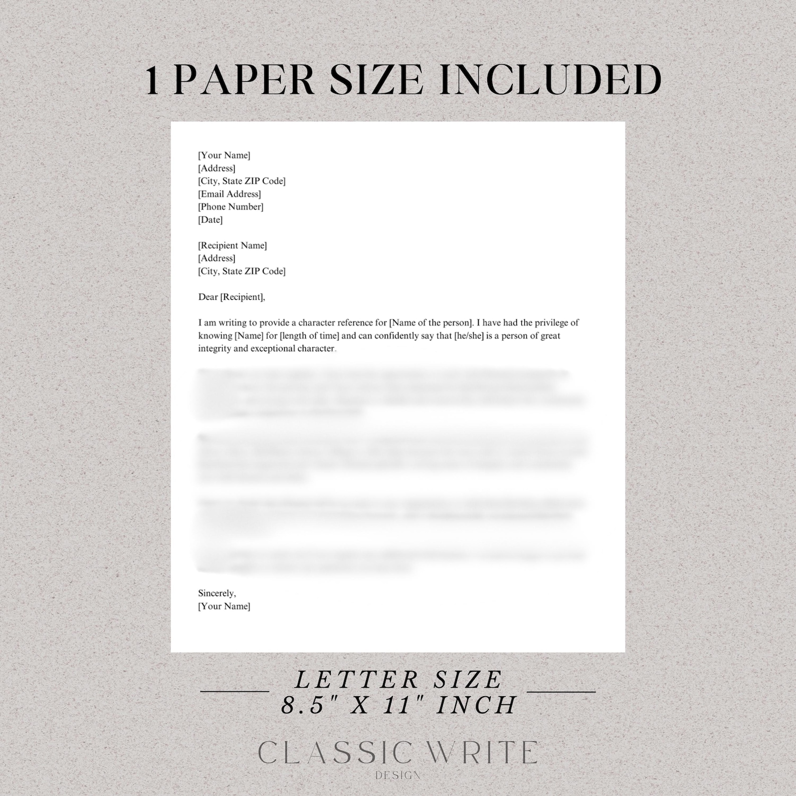 Character Reference Letter Template Google Docs Word Canva ...