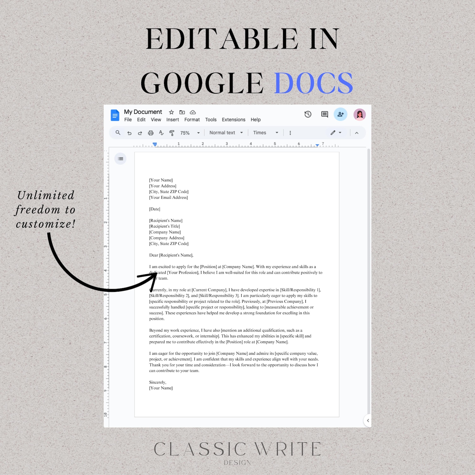 Cover Letter Template Simple Good Professional Cover Letter Word Docs ...