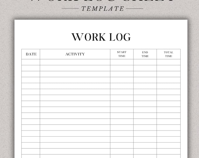 Activity Log Activity Phone Log Tracker Template Activity and Follow-up ...