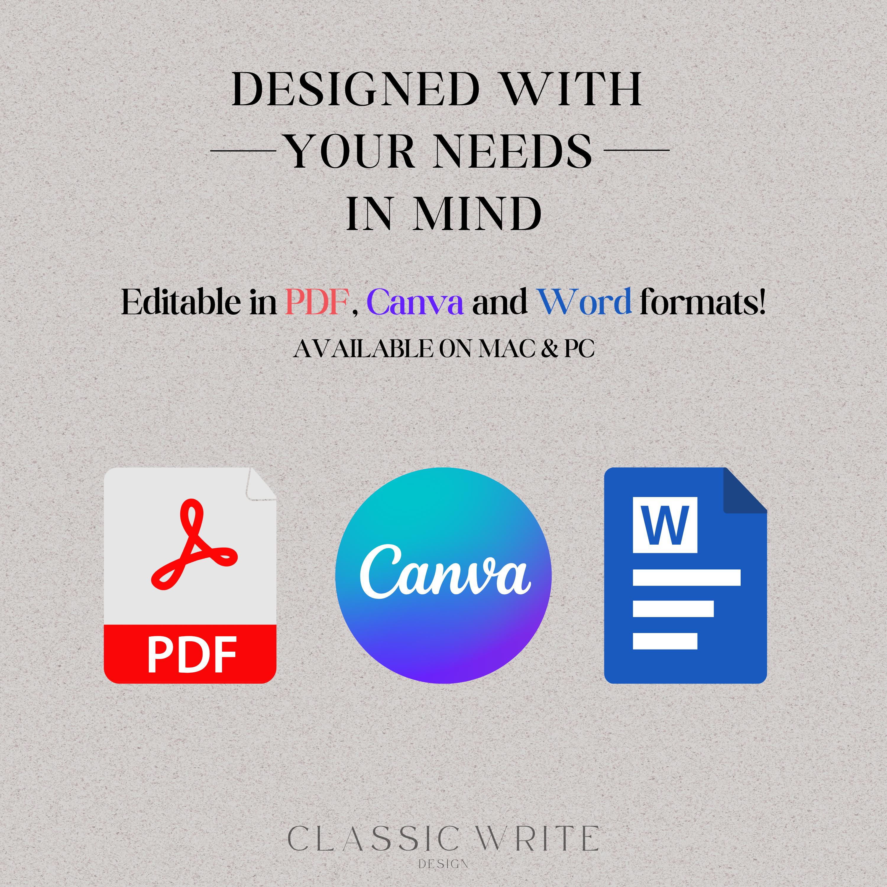 Custom Invoice Template Adobe Canva PDF Business Invoice Editable ...