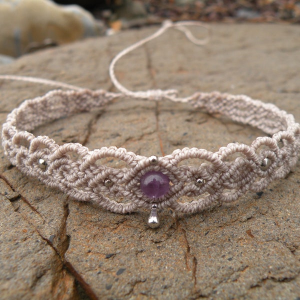 Macrame Choker - Etsy