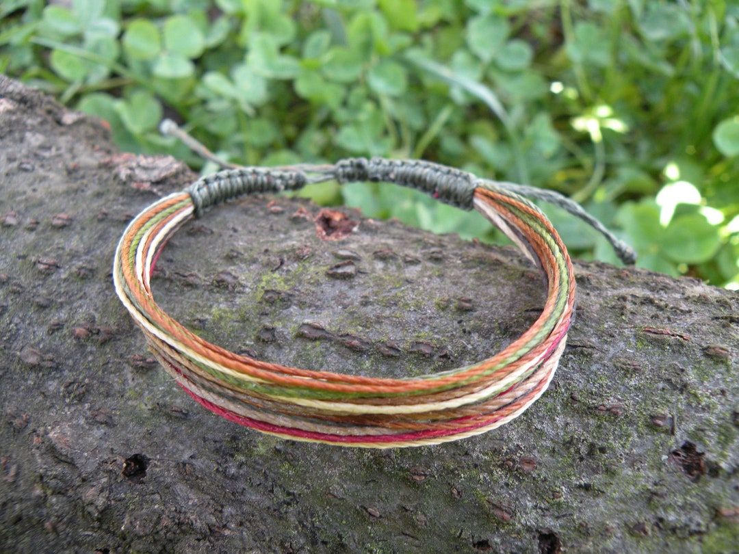 Colorful Macrame Thread Bracelet, Friendship Multi Strand Wristband ...