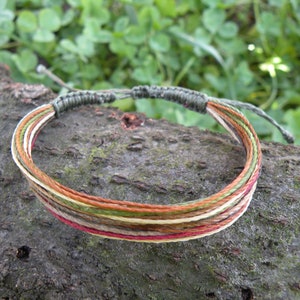 Colorful Macrame Thread Bracelet, Friendship Multi Strand Wristband ...