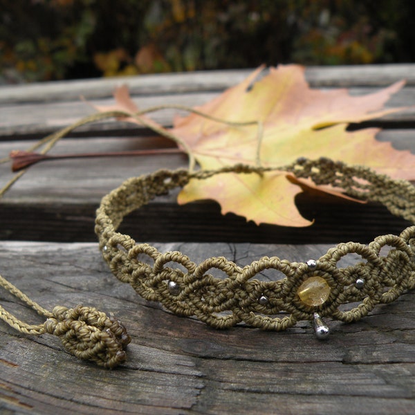 Macrame Choker - Etsy