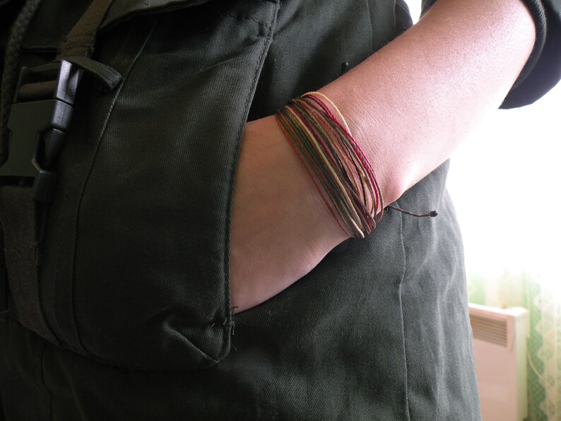 Colorful Macrame Thread Bracelet Friendship Multi Strand - Etsy