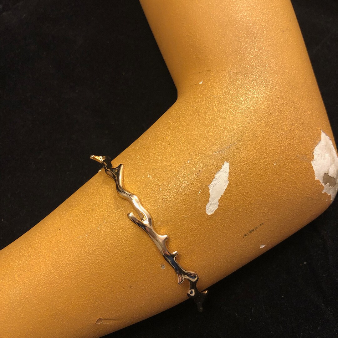 Vintage Forearm or Upper Arm Goldtone Branch Shaped Bangle Bracelet ...