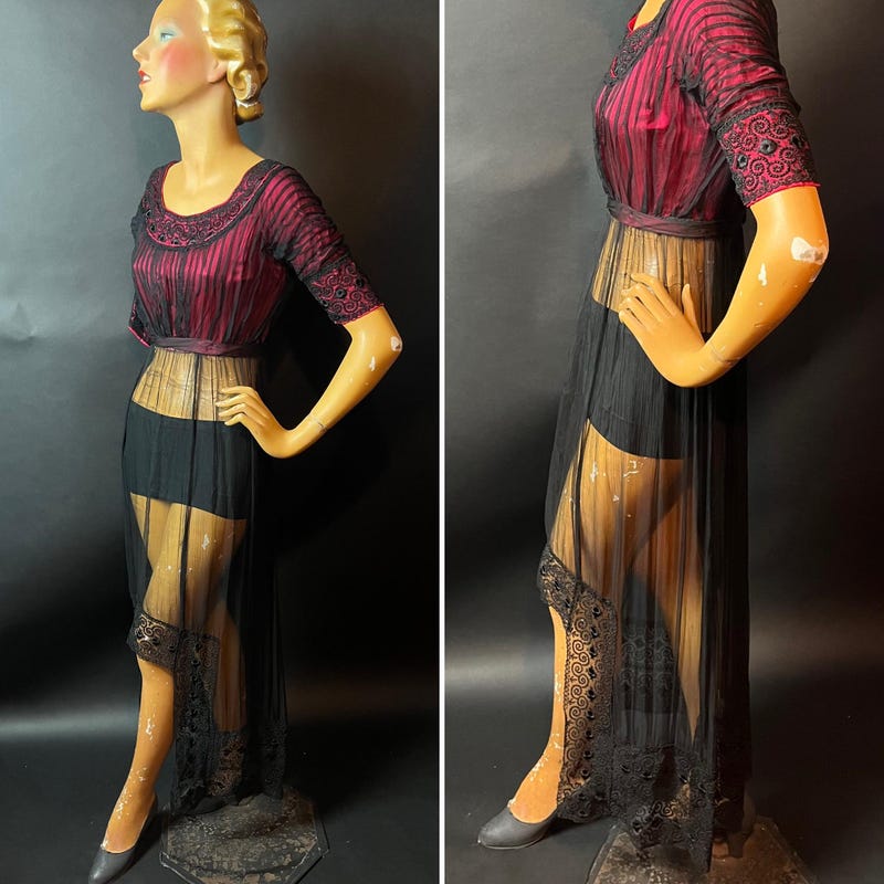 Pink Dress 1910s - Etsy UK