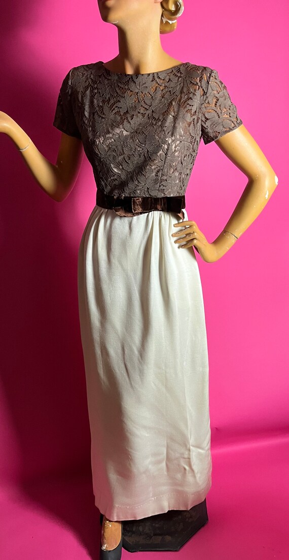 Gorgeous 1960s Jean Allen Lace Illusion Evening Gown … - Gem