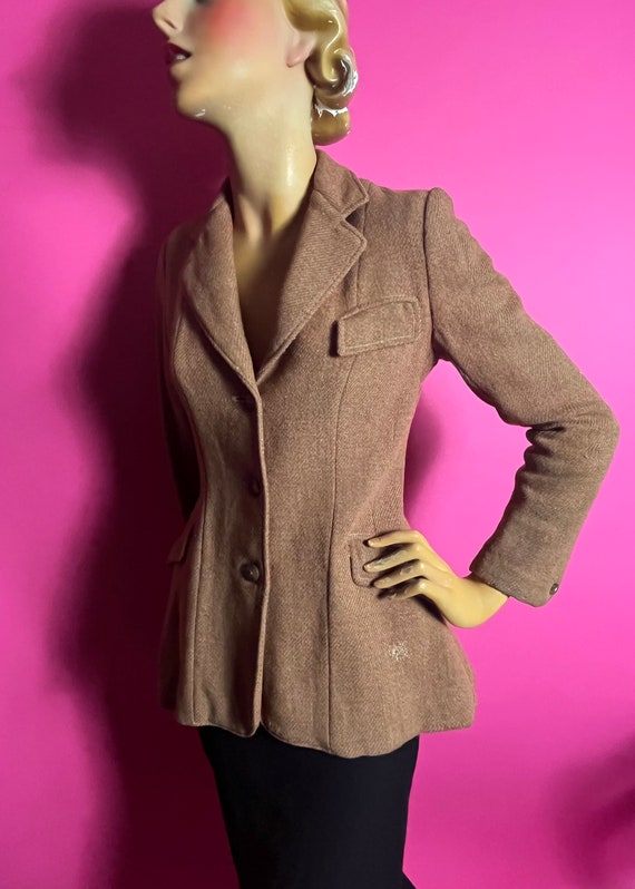 1940s Harris Tweed Hacking Jacket by Moseley, Longer … - Gem