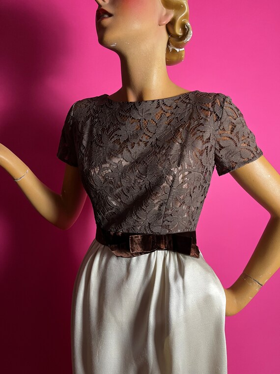 Gorgeous 1960s Jean Allen Lace Illusion Evening Gown … - Gem