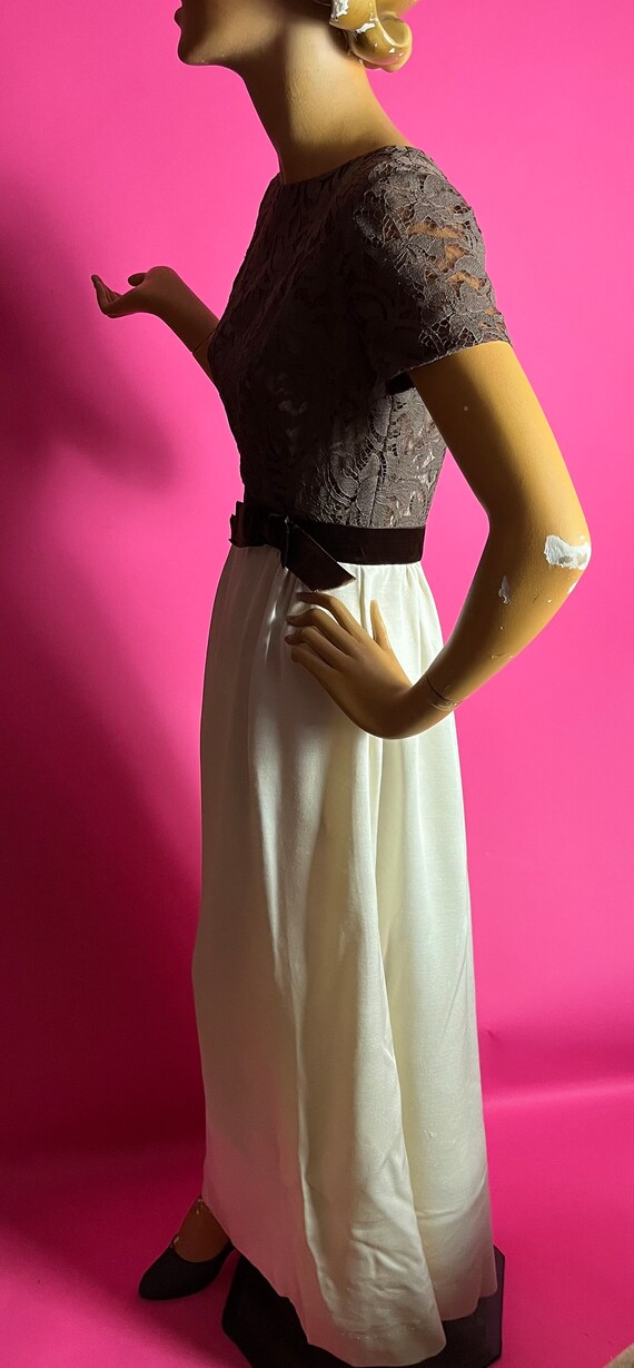 Gorgeous 1960s Jean Allen Lace Illusion Evening Gown … - Gem