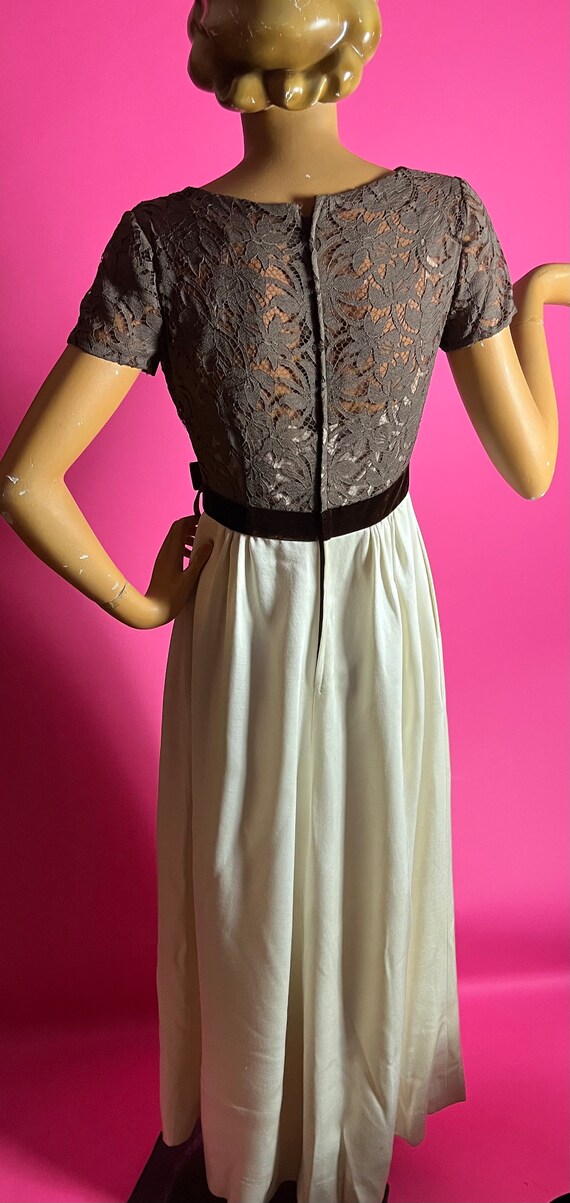 Gorgeous 1960s Jean Allen Lace Illusion Evening Gown … - Gem