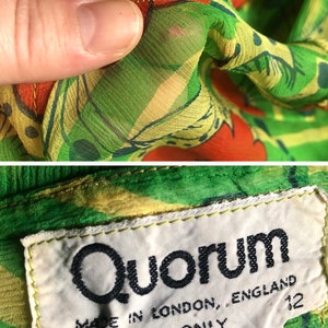 1960s 1970s Quorum Silk Chiffon Blouse, Alice Pollock, Ossie Clark ...