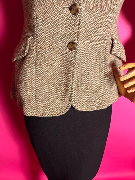 1940s 1950s Moseley Harris Tweed Hacking Jacket, Brow… - Gem