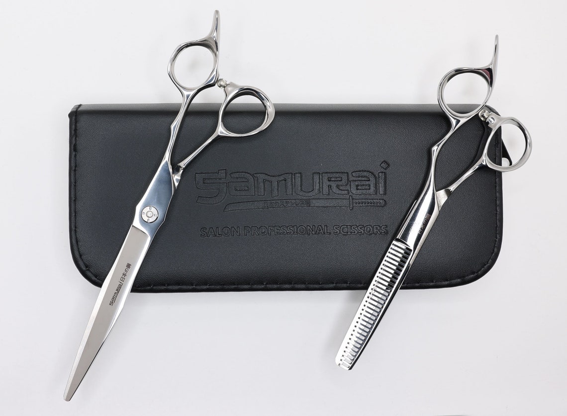 Samurai Classic Pro 7.0 Scissor & 6.0 Thinner Set Premium Japanese ...
