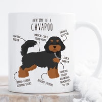 Delicate Cavapoo SVG Bundle, Cavapoo Line Art PNG, Cavapoo and Flowers ...