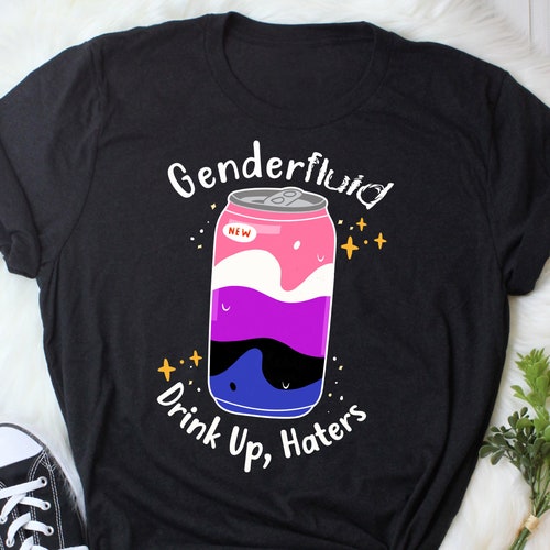 Gender Fluid Flag Colors Genderfluid Graphic Tee - Etsy