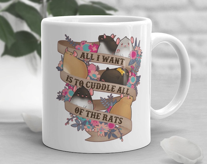 Rat Coffee Mug Cute Rat Gift Rat Lover Rat Cup Gift for - Etsy