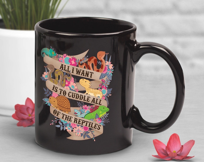 Reptile Coffee Mug Cute Lizard Gift Snake Lover Funny - Etsy