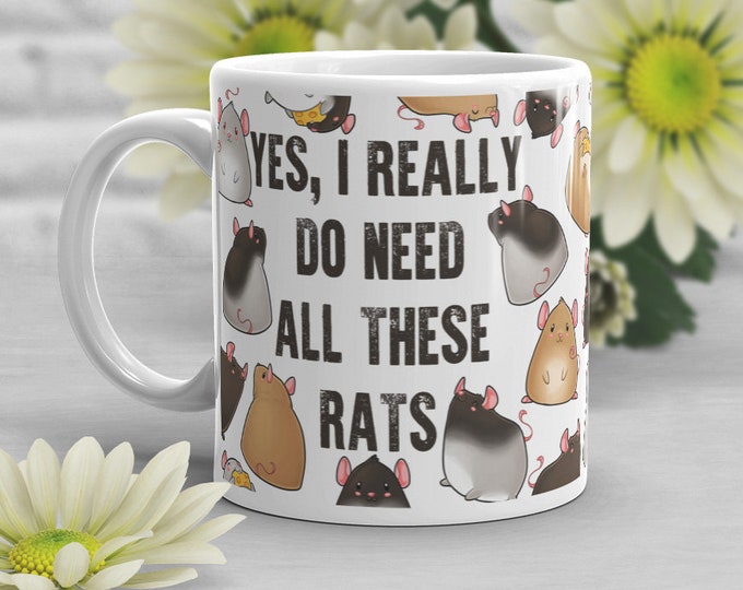 Rat Coffee Mug Cute Rat Gift Rat Lover Rat Cup Gift for - Etsy