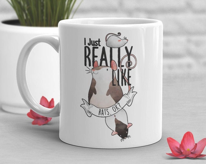 Rat Coffee Mug Cute Rat Gift Rat Lover Rat Cup Gift for - Etsy