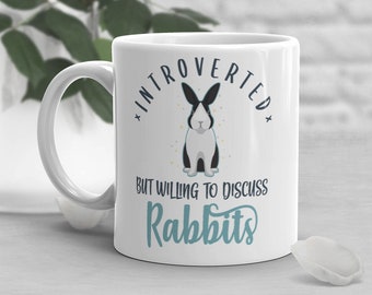 Rabbit Coffee Mug Cute Bunny Gift Pet Rabbit Lover Funny | Etsy