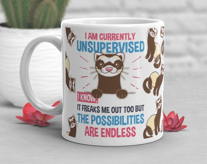 Ferret Coffee Mug Cute Ferret Gift Ferret Lover Pet Ferret - Etsy