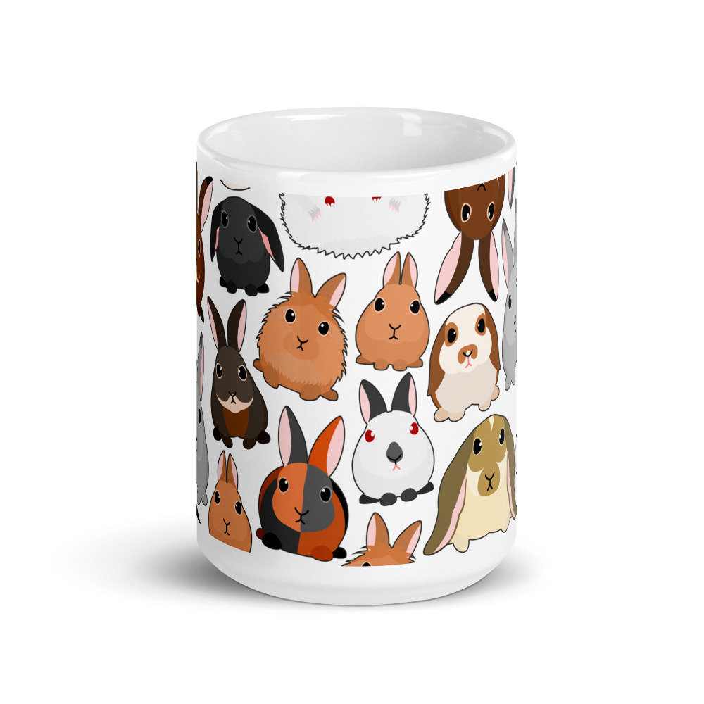 Rabbit Coffee Mug Cute Bunny Gift Pet Lover Dutch English | Etsy