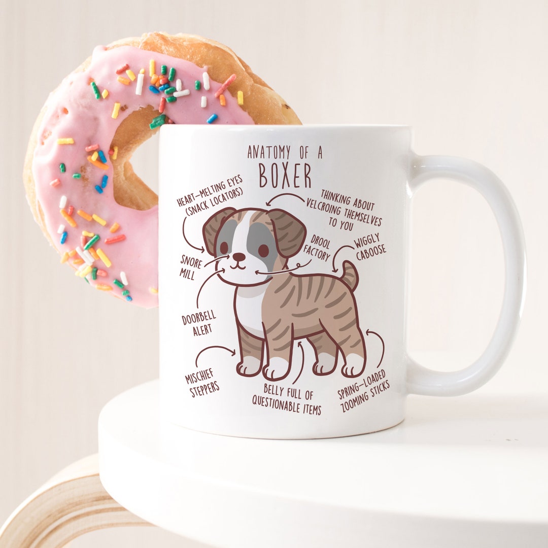 Brindle Boxer Dog Coffee Mug, Cute Boxer Gift, Boxer Dog Lover, Funny ...