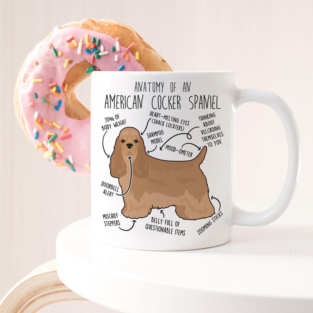 American Cocker Spaniel Coffee Mug, Cute Buff Cocker Spaniel Gift, Dog ...