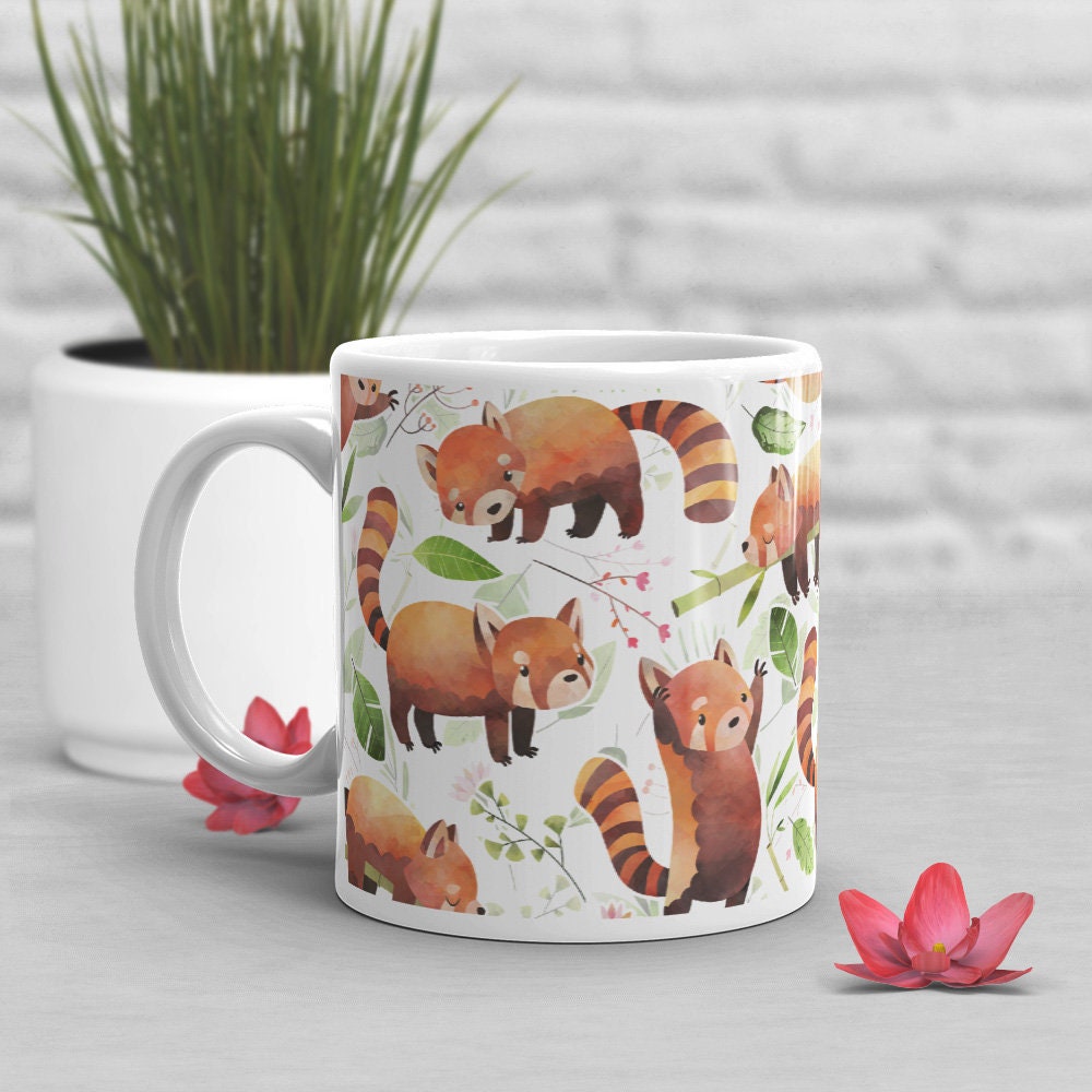 Red Panda Coffee Mug Cute Animal Gift Red Panda Lover Gift | Etsy