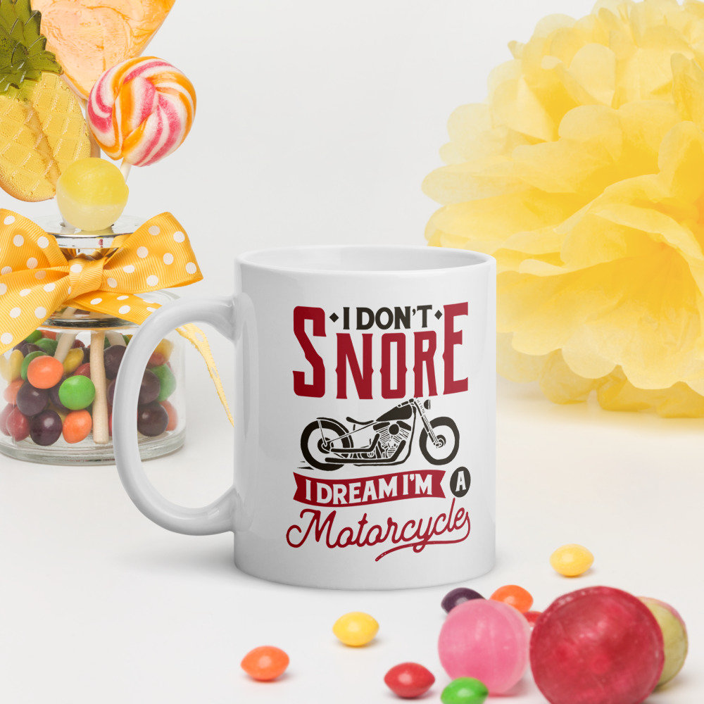 Motorcycle Coffee Mug, Funny Motorbike Lover Cup, Vintage Retro Bike ...