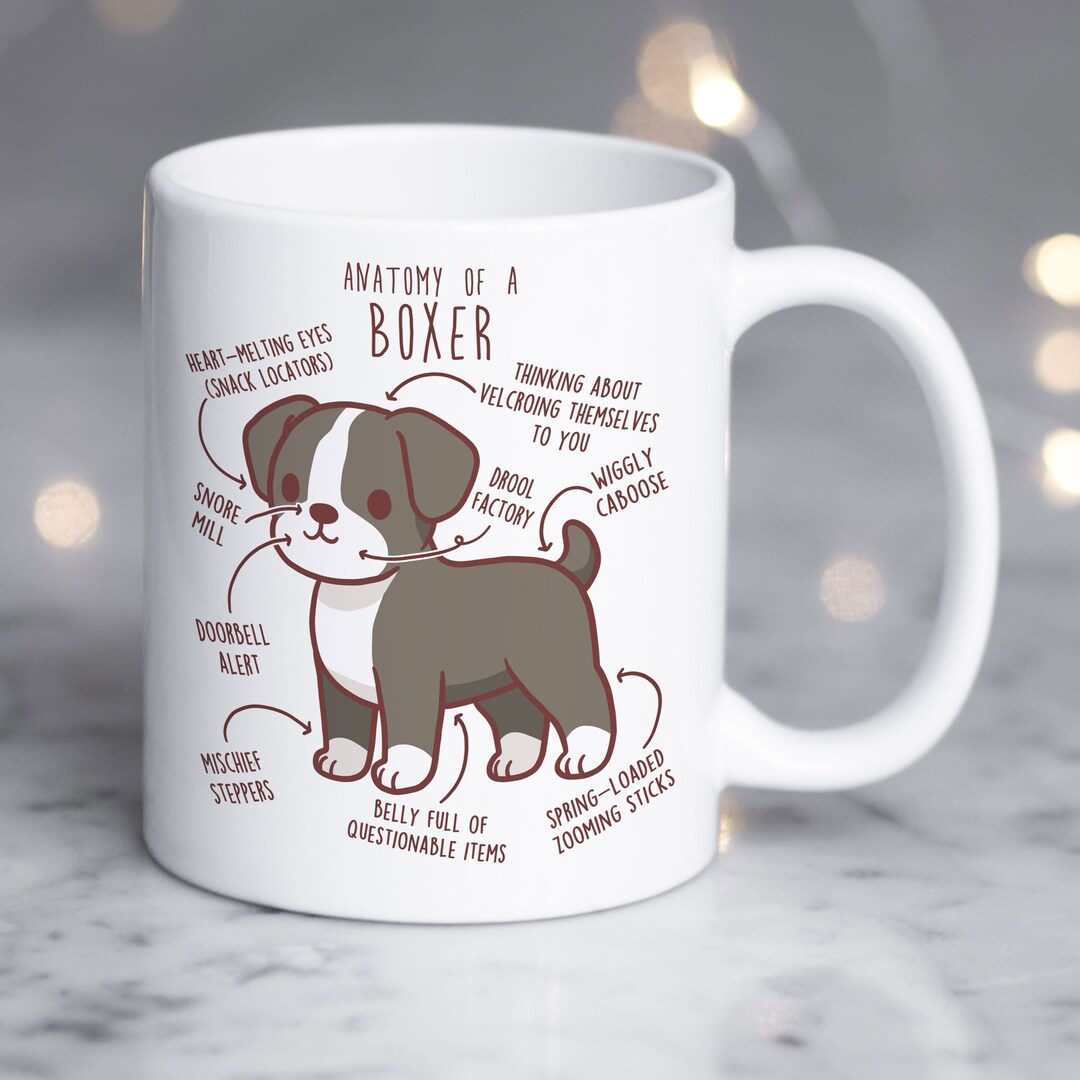 Reverse Brindle Boxer Dog Coffee Mug, Cute Boxer Gift, Boxer Dog Lover ...