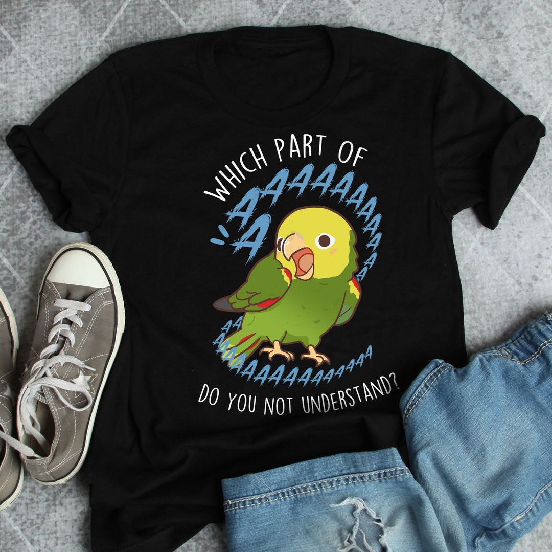 Double Yellow-headed Amazon Parrot Shirt, Women Men, Funny Parrot Lover ...