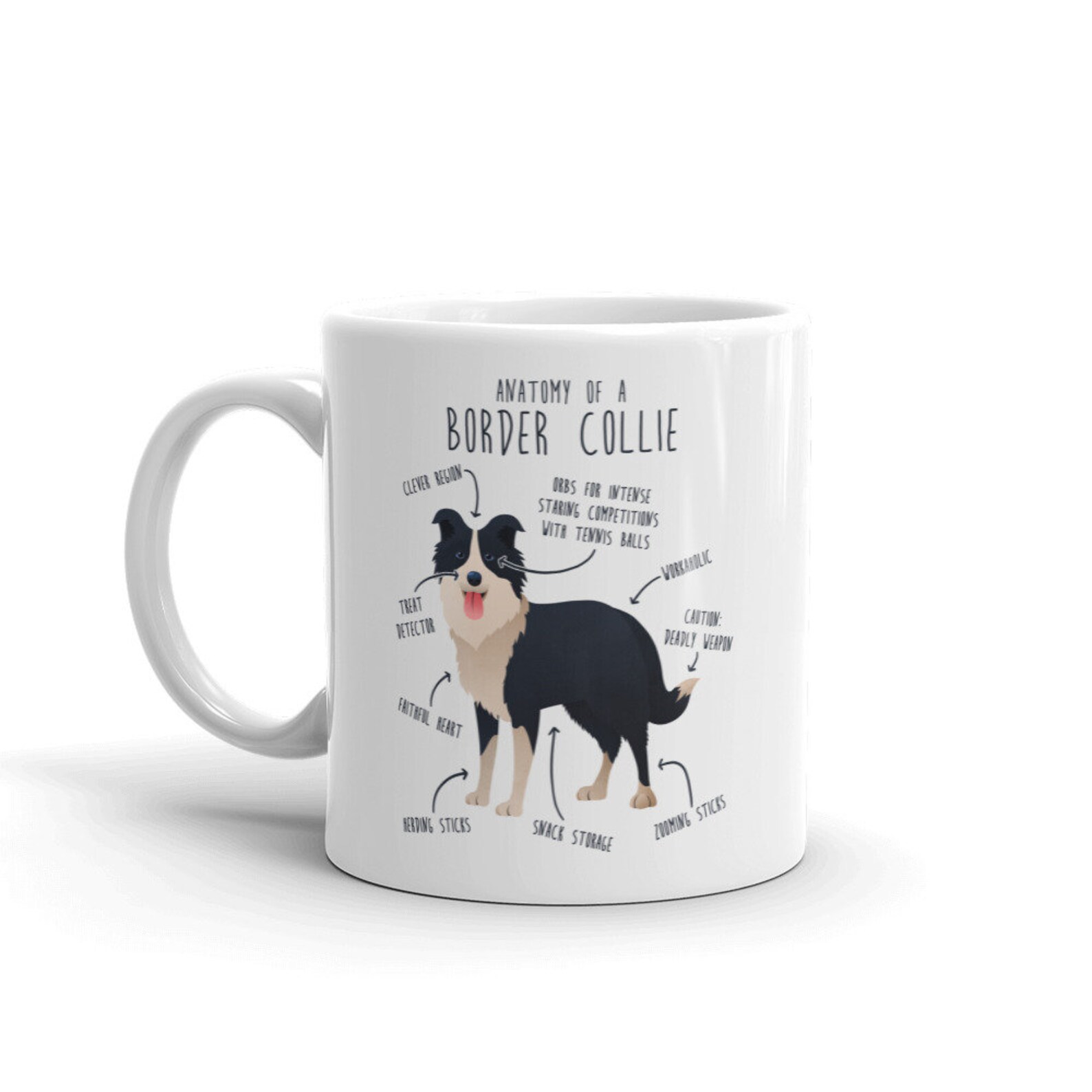 Border Collie Coffee Mug, Cute Border Collie Gift, Dog Lover, Funny ...