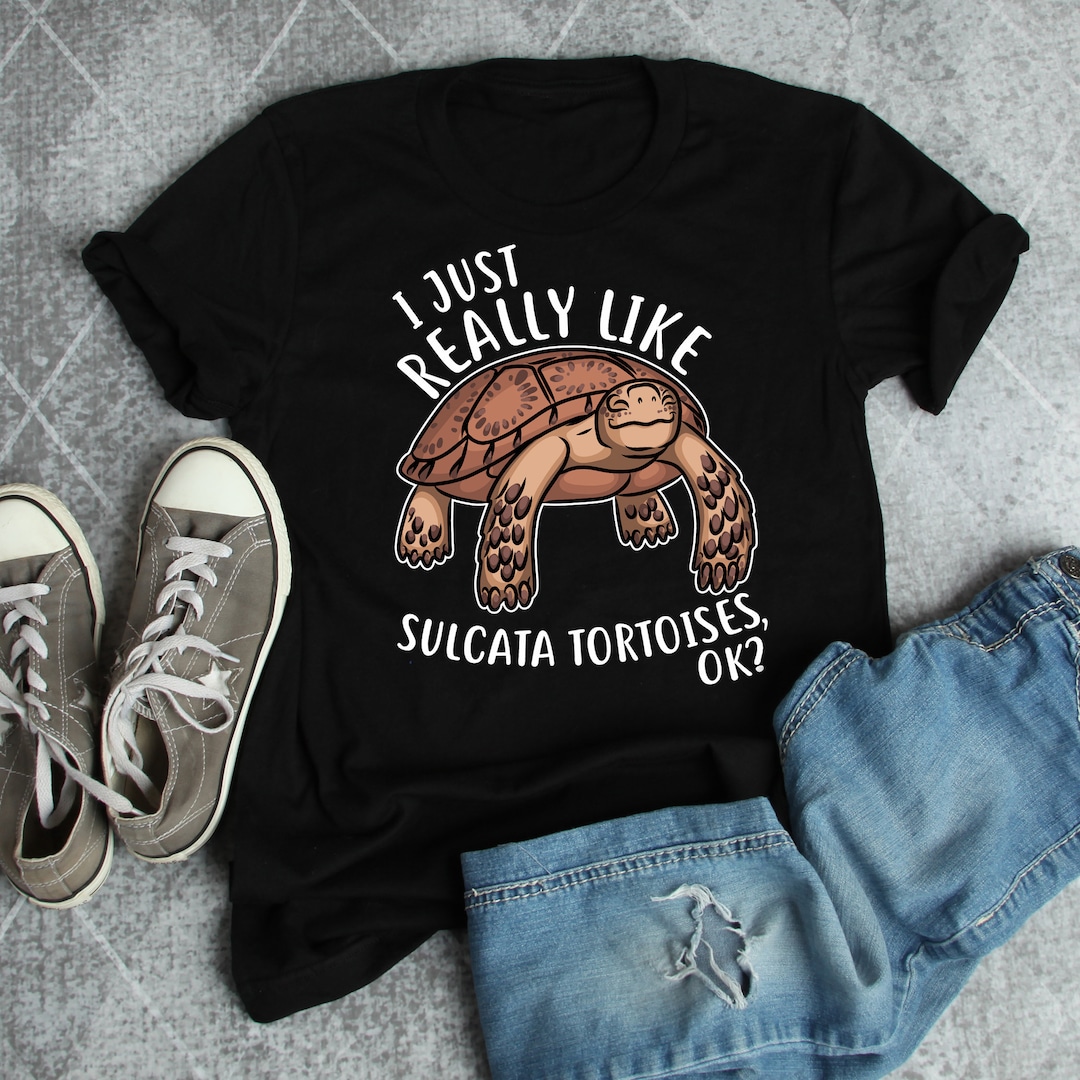 Sulcata Tortoise Shirt, Women, Men, Pet Reptile Tshirt, Turtle Lover ...