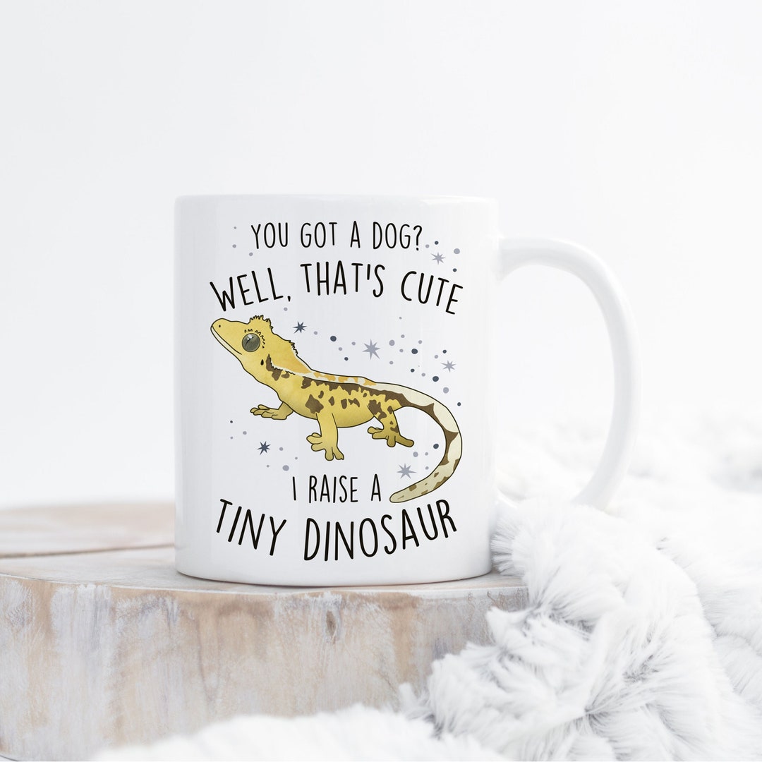 Crested Gecko Coffee Mug, Cute Reptile Gift, Harlequin Crested Gecko ...