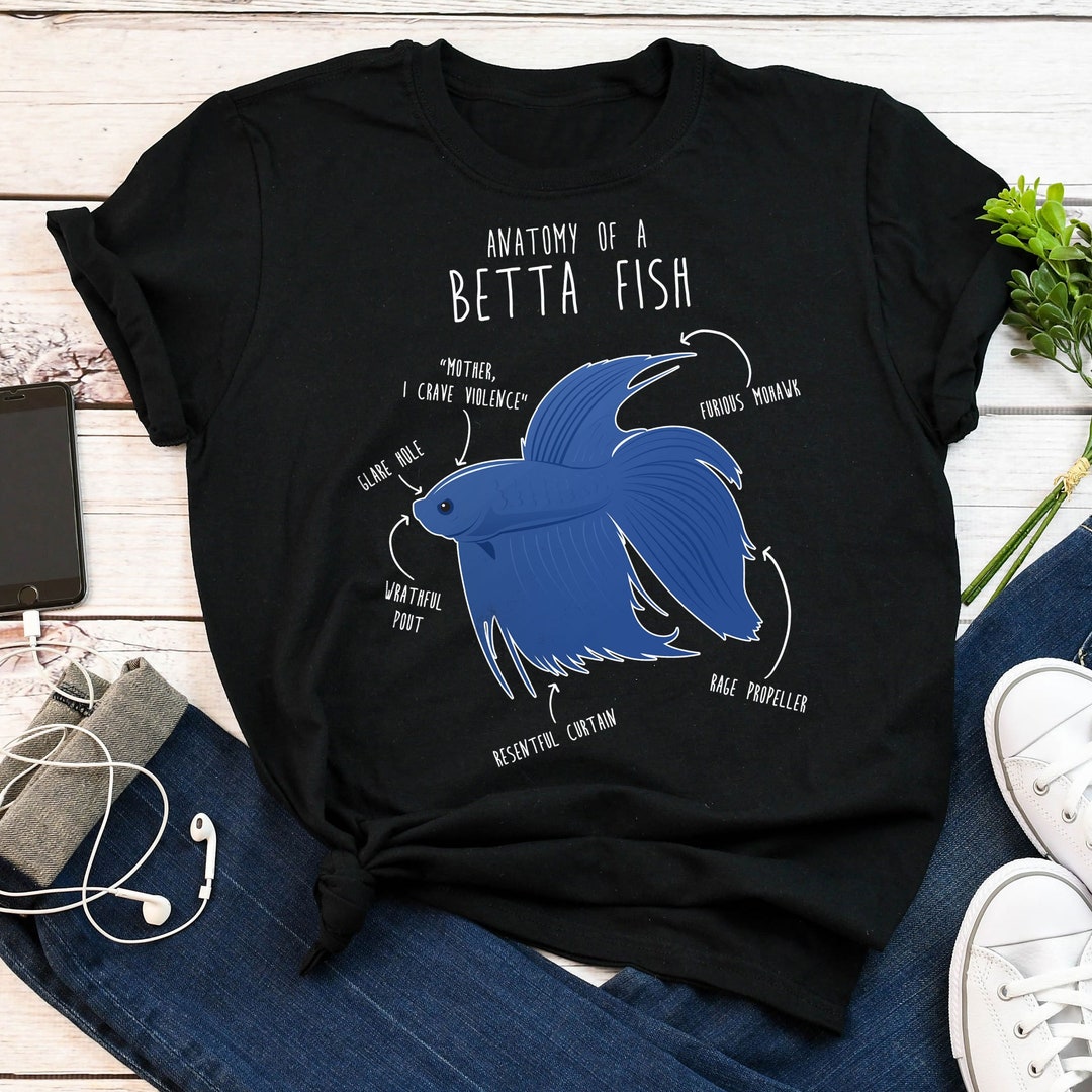 Betta Fish Shirt, Women, Men, Funny Betta Lover Gift, Cute Pet Siamese ...