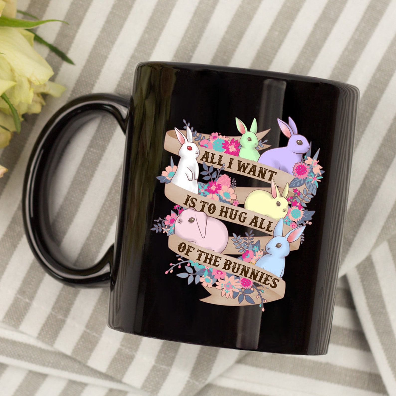 Rabbit Coffee Mug Cute Bunny Gift Pet Rabbit Lover Funny - Etsy