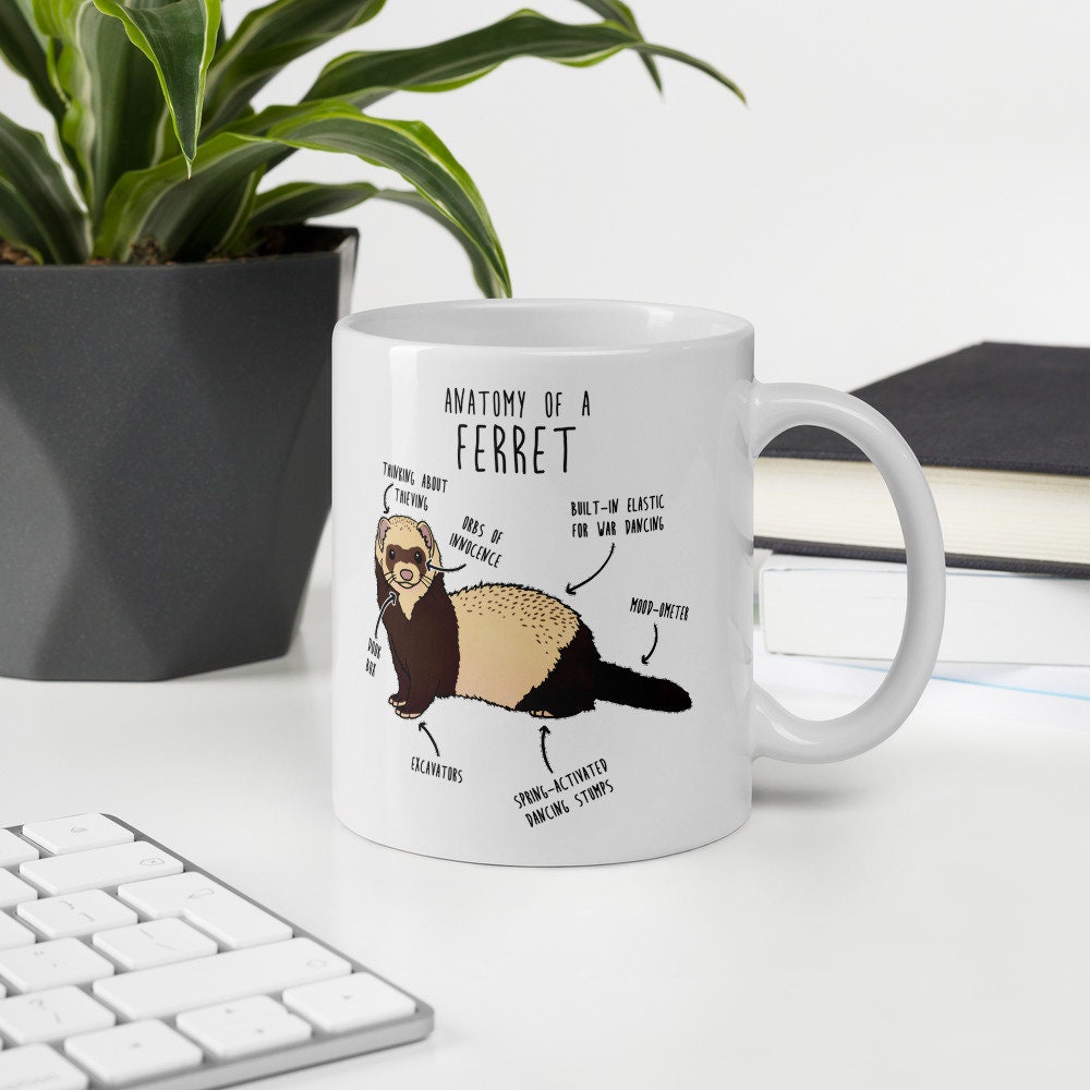 Ferret Coffee Mug Cute Ferret Gift Ferret Lover Pet Ferret | Etsy