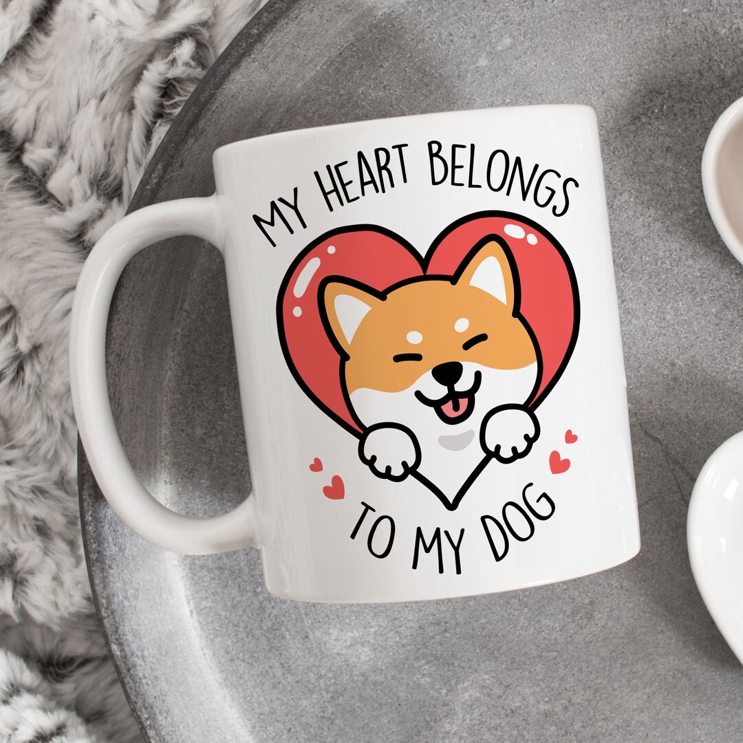 Valentine's Day Shiba Inu Coffee Mug, Cute Red Shiba Inu Gift, Dog ...