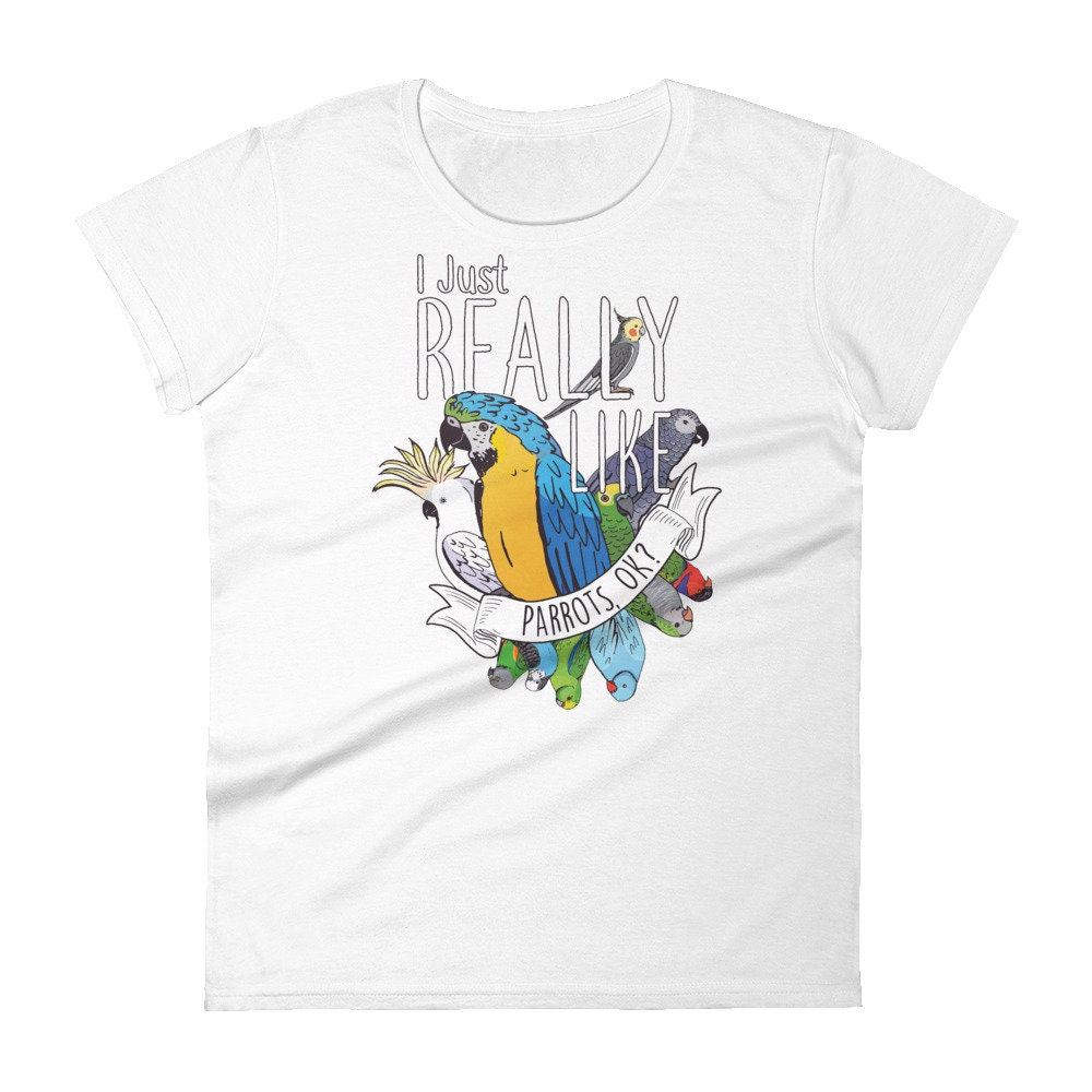 Funny Parrot Shirt Women Men Cute Bird Lover Gift Macaw | Etsy