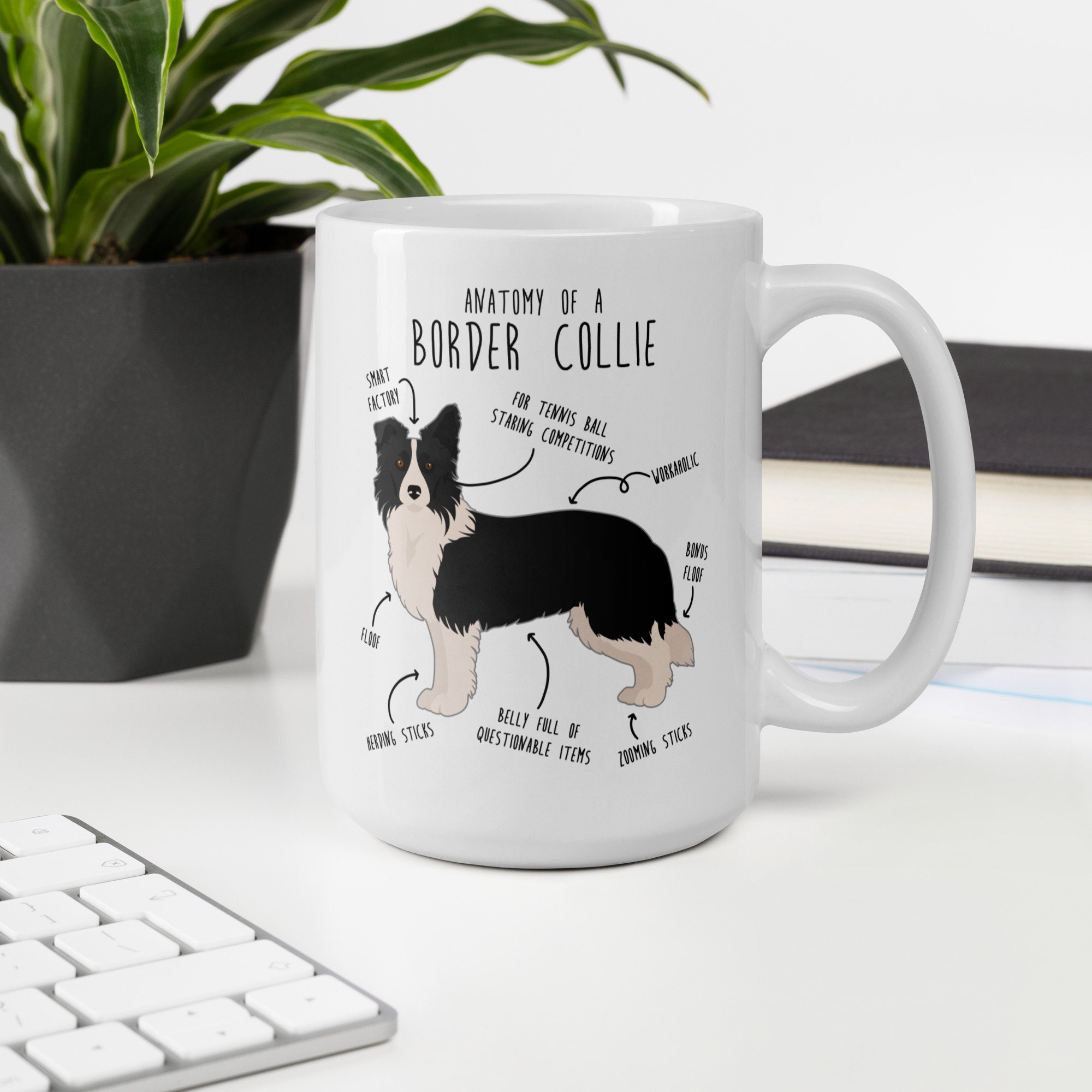 Border Collie Coffee Mug, Cute Border Collie Gift, Dog Lover, Funny ...