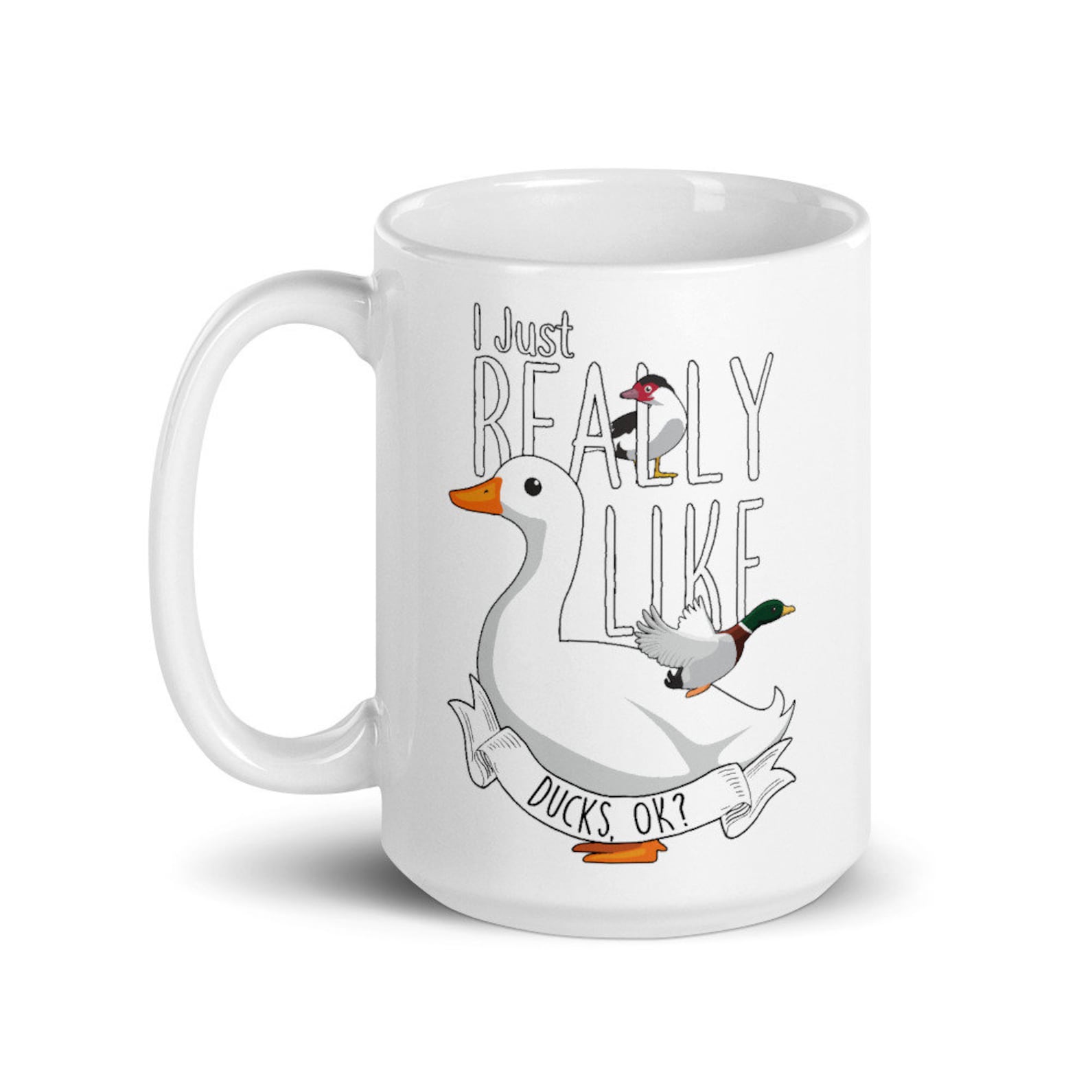 Duck Coffee Mug Funny Pekin Duck Lover Gift Cute Bird Cup - Etsy
