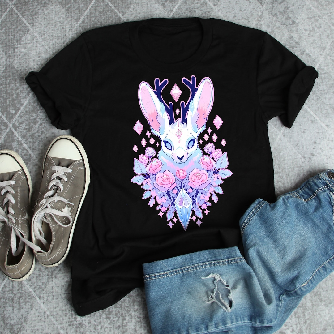 Jackalope Shirt, Women Men, Pastel Goth Lover Gift, Cute Bunny Rabbit T ...