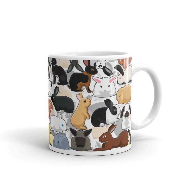 Funny Rabbit Coffee Mug Cute Bunny Gift Pet Rabbit Lover | Etsy