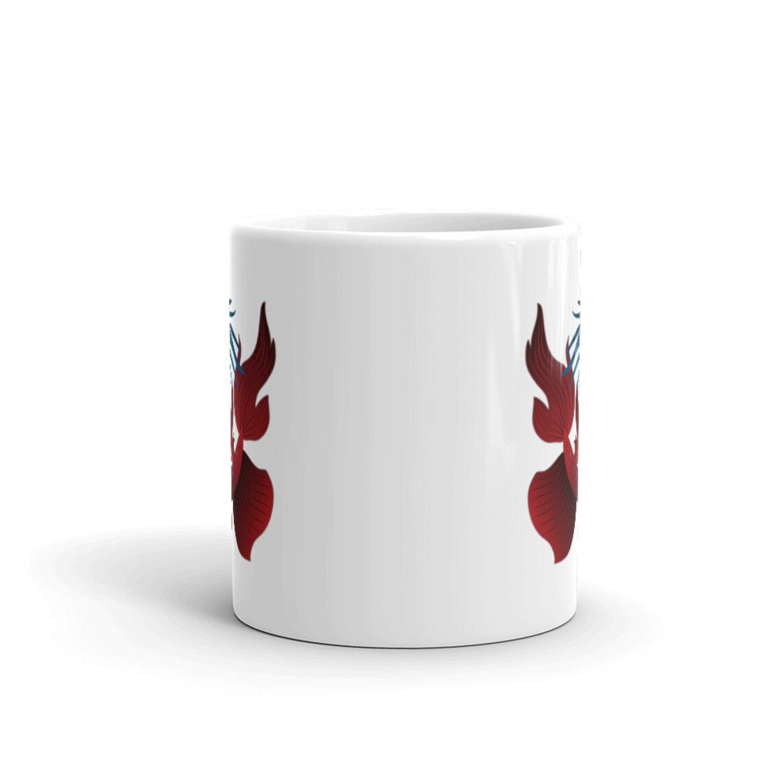Betta Fish Coffee Mug, Cute Siamese Fighting Fish Gift, Betta Lover ...