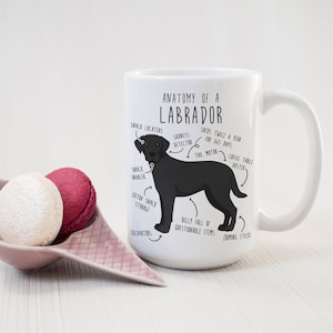 Black Labrador Retriever Coffee Mug, Cute Black Lab Gift, Dog Lover ...
