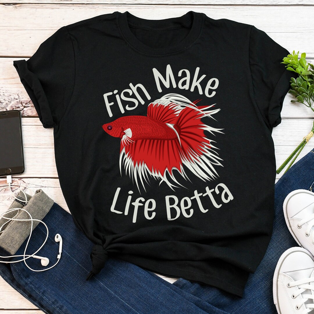 Betta Fish Shirt, Women, Men, Funny Betta Lover Gift, Cute Pet Siamese ...