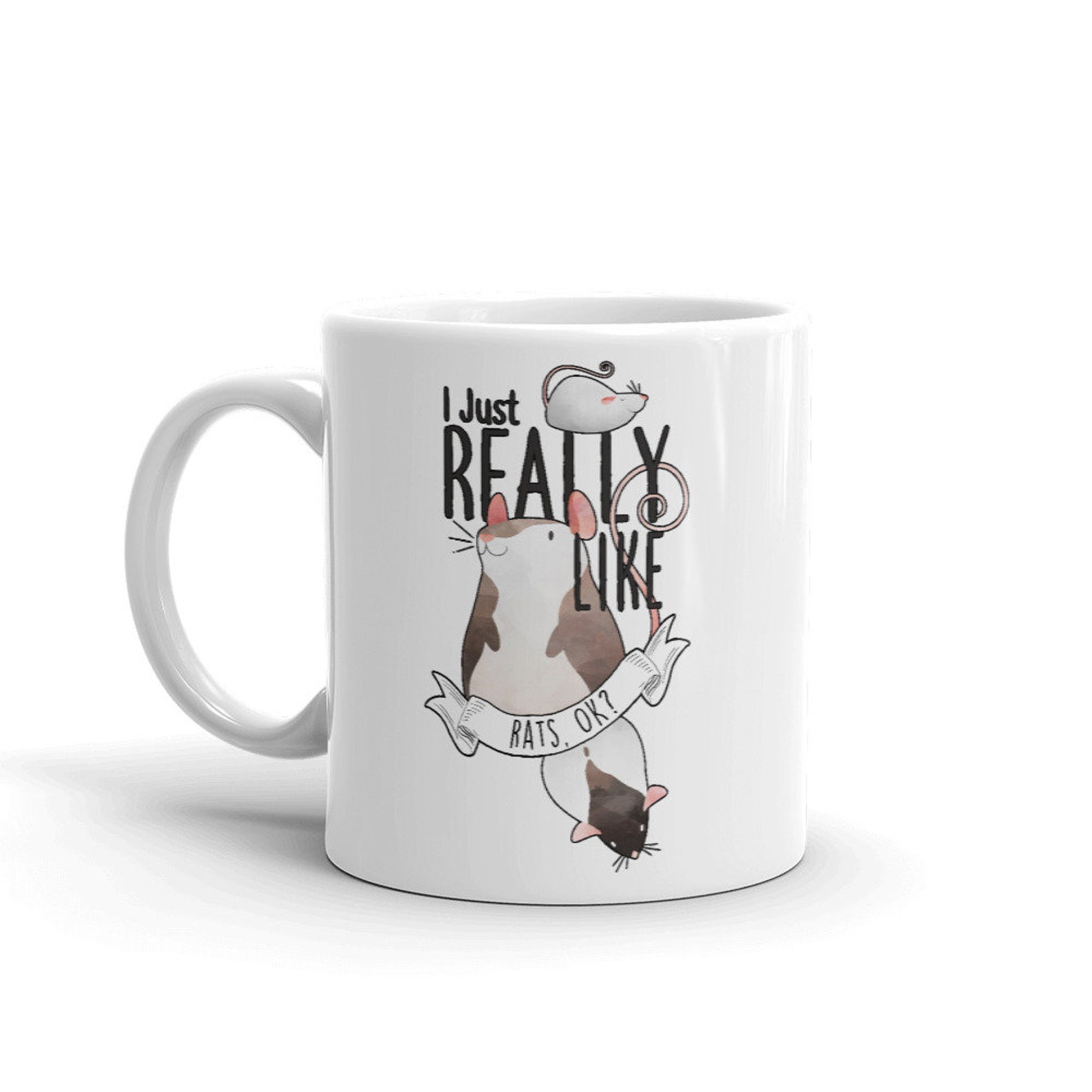Rat Coffee Mug, Cute Rat Gift, Rat Lover, Rat Cup, Gift for Her, Him ...